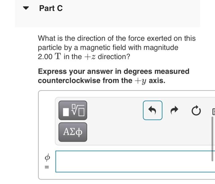 Solved A particle with a charge of −2.60×10−8C is moving | Chegg.com