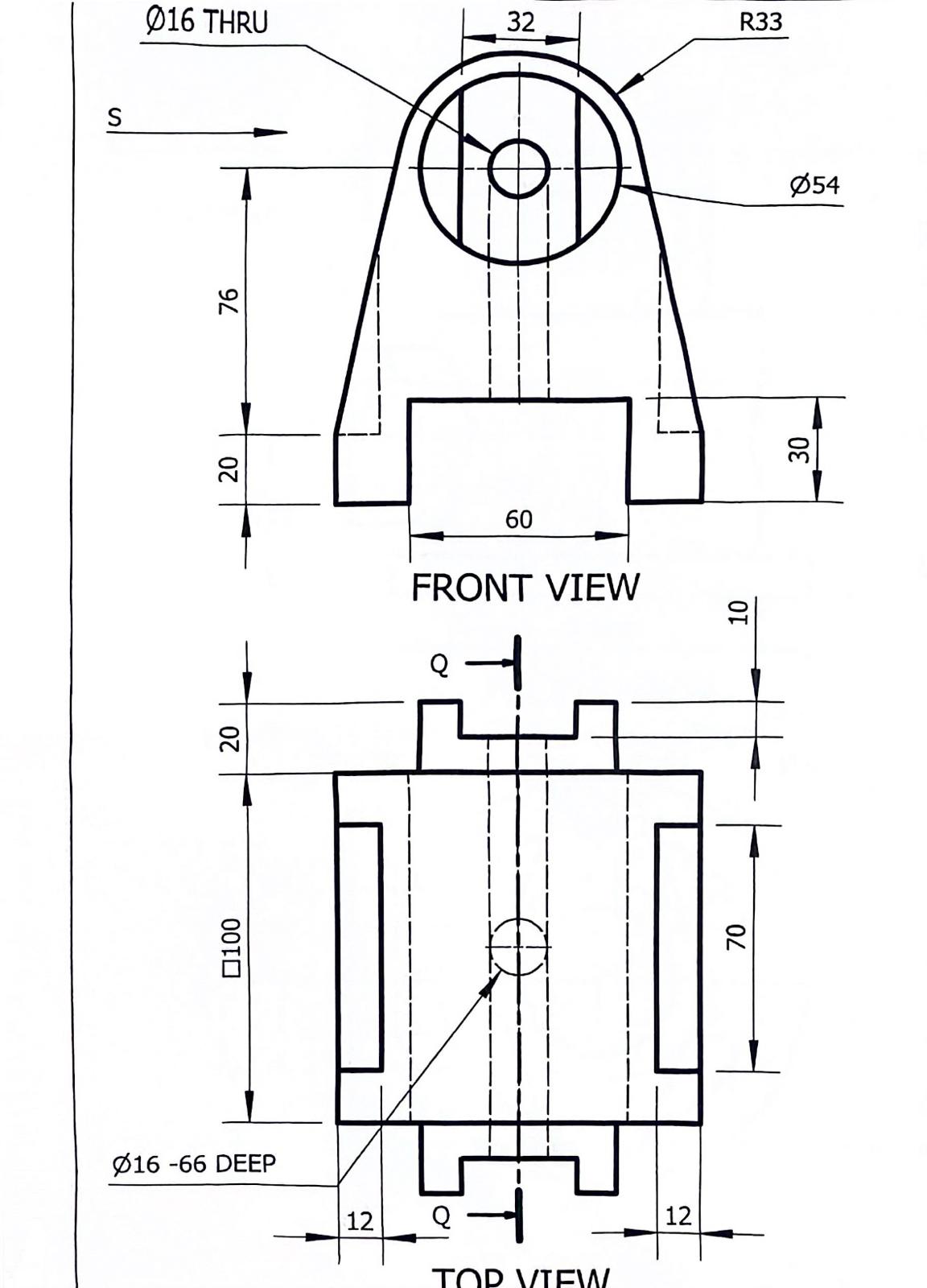 Solved Draw isometric and Missing view and Sections | Chegg.com Solved Draw isometric and Missing view and Sections | Chegg.com