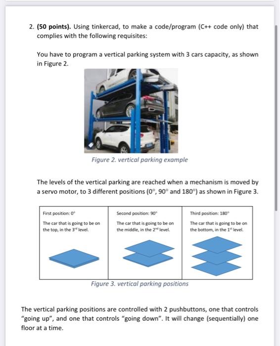 2. (50 points). Using tinkercad, to make a | Chegg.com