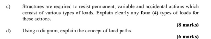 Solved Structures are required to resist permanent, variable | Chegg.com