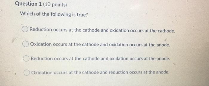 Solved Question 1 (10 points) Which of the following is | Chegg.com