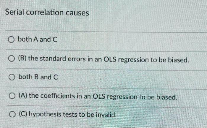 Solved In the presence of heteroskedasticity hypothesis | Chegg.com