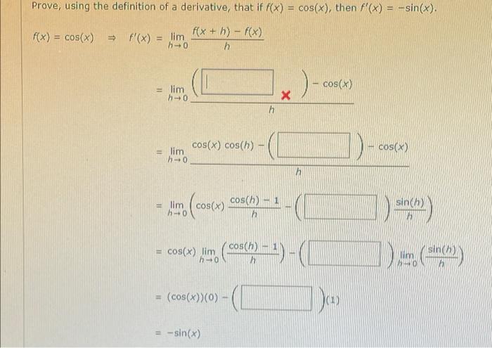 Solved Prove, using the definition of a derivative, that if | Chegg.com