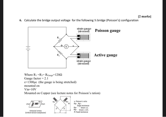 Solved [2 marks] bridge (Poisson's) configuration 6. | Chegg.com