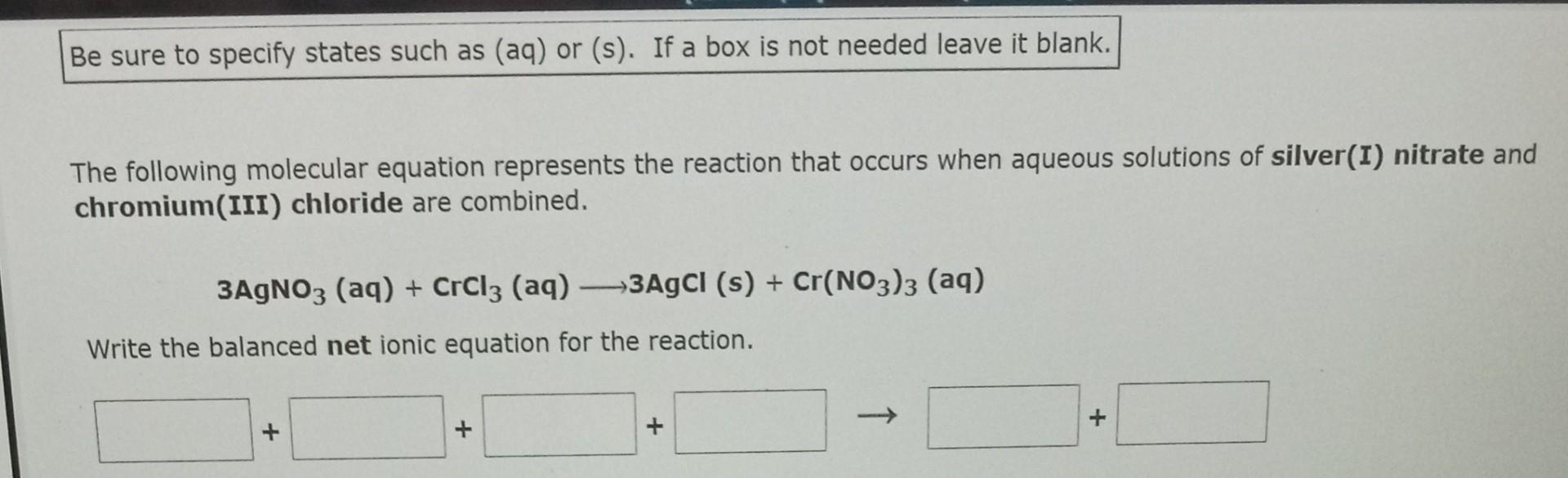 Solved CrSO4(aq)+Na2CO3(aq) CrCO3( s)+Na2SO4(aq)Be sure to | Chegg.com