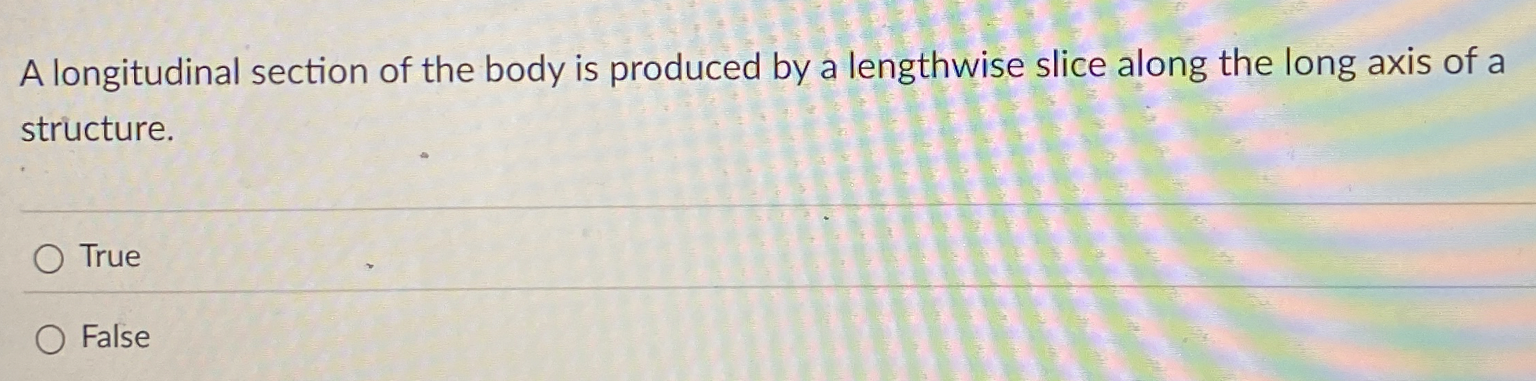 Solved A longitudinal section of the body is produced by a | Chegg.com