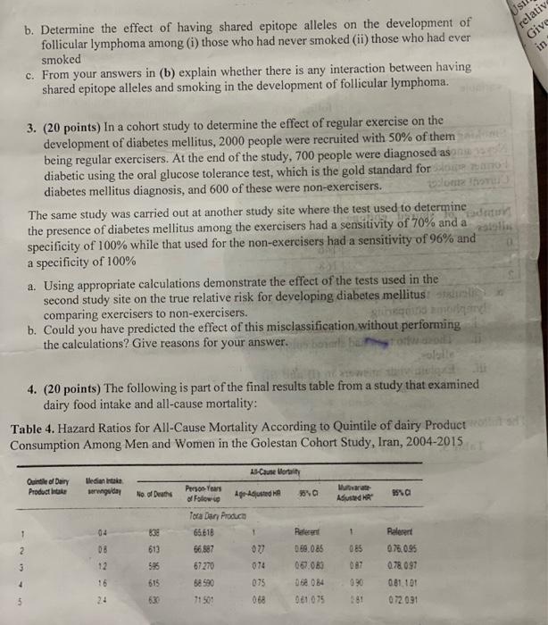 Solved 2. Compulsory ( 30 points) A study is conducted to | Chegg.com