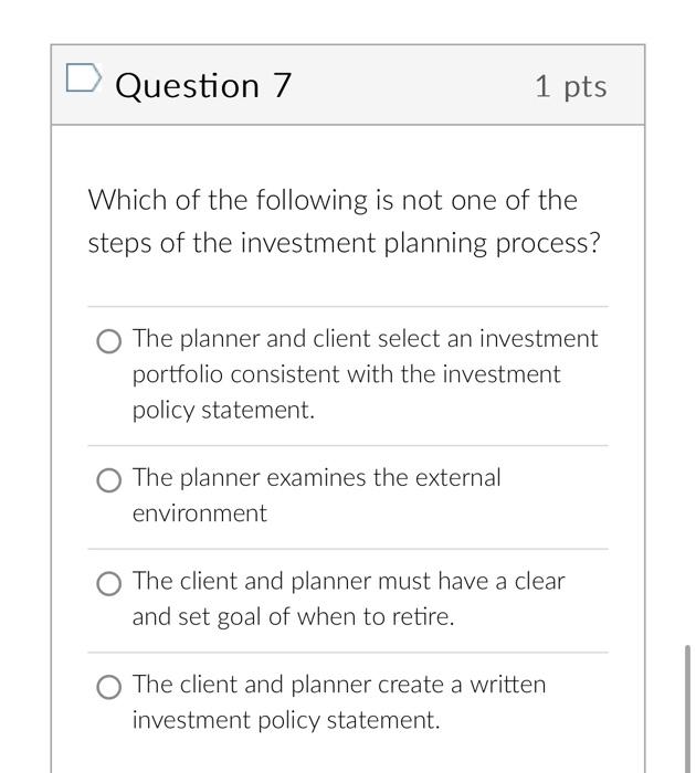 Solved Question 7 Which of the following is not one of the | Chegg.com