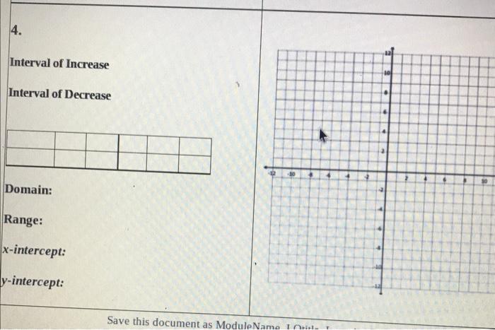 4. Interval of Increase Interval of Decrease | Chegg.com