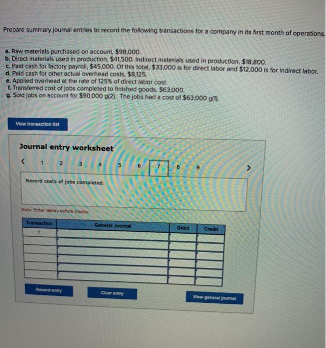 Solved Prepare summary Journal entries to record the | Chegg.com