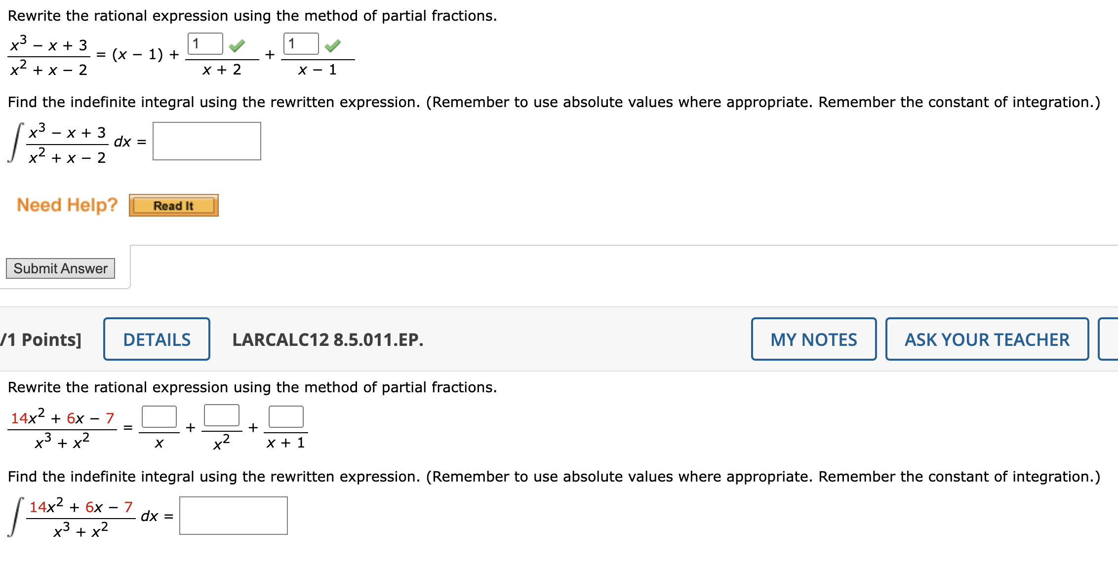 Solved Rewrite the rational expression using the method of | Chegg.com