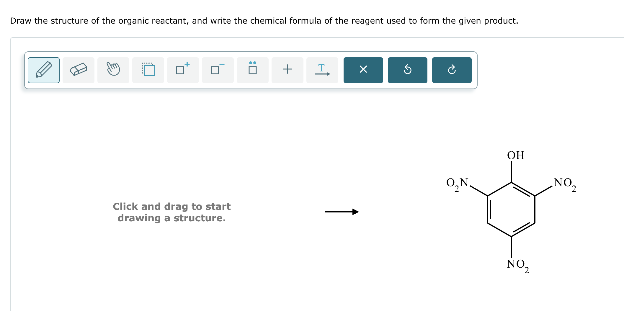 Draw the structure of the organic reactant, and write | Chegg.com