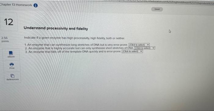 Solved Understand processivity and fidelity Indicate if a | Chegg.com