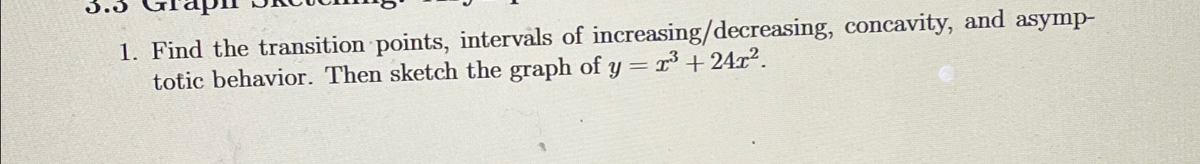Solved Find the transition points, intervals of | Chegg.com