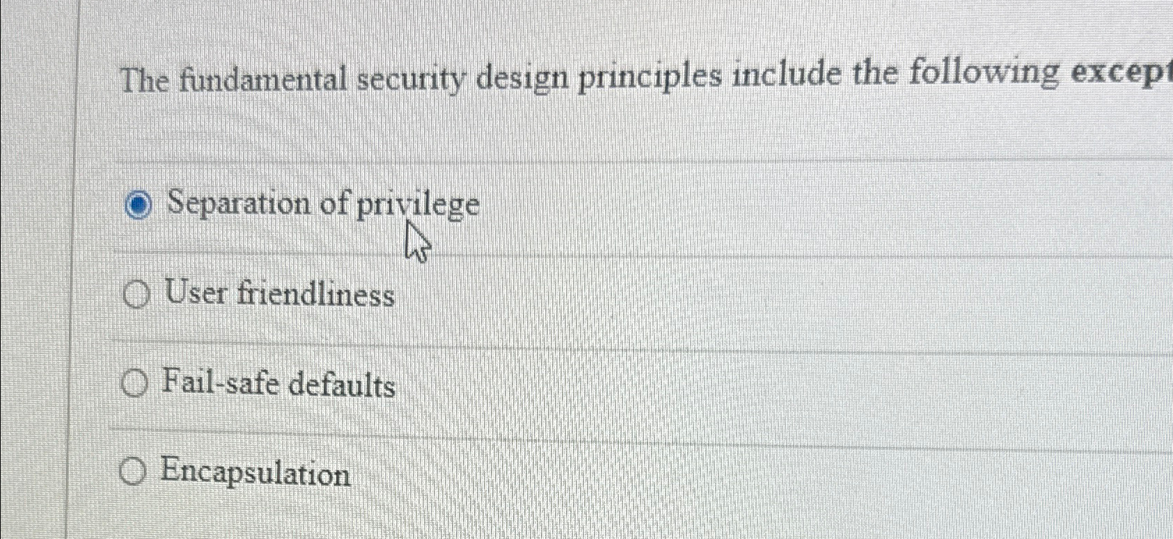 Solved The fundamental security design principles include | Chegg.com