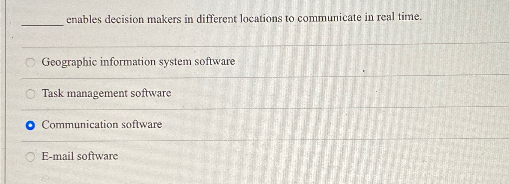 Solved enables decision makers in different locations to | Chegg.com