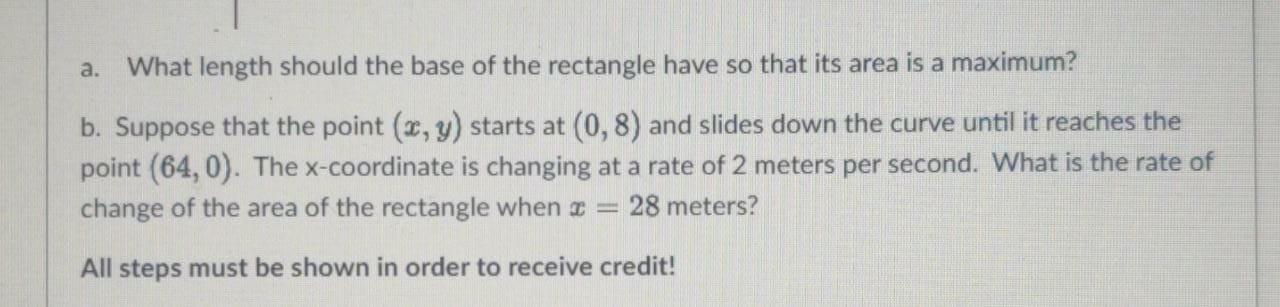 Solved A rectangle is bounded by the x and y axes, and the | Chegg.com