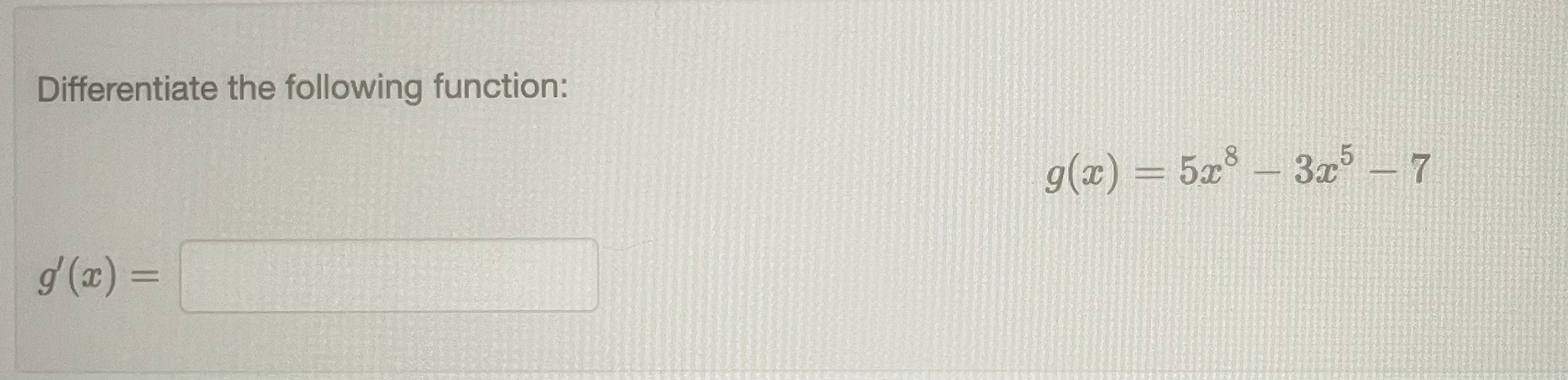 Solved Differentiate the following | Chegg.com
