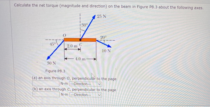 Solved Calculate the net torque (magnitude and direction) on | Chegg.com