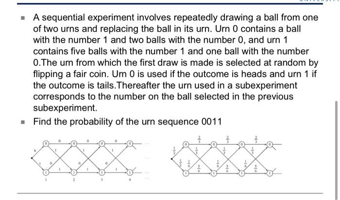 Solved A sequential experiment involves repeatedly drawing a | Chegg.com