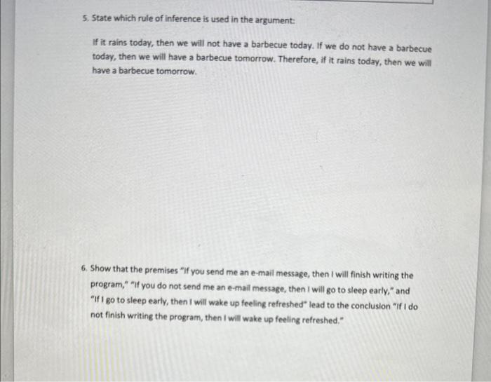 Solved 1. Given the following statements, determine if they | Chegg.com