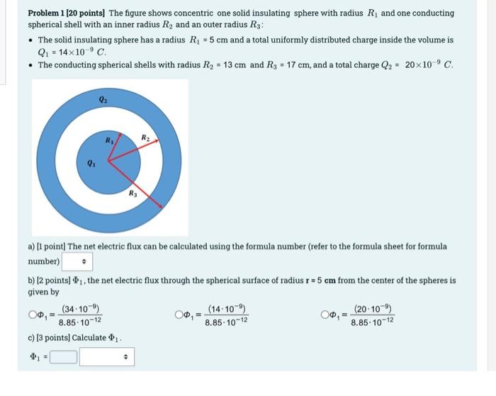 Solved Problem 1 [20 points] The figure shows concentric one | Chegg.com