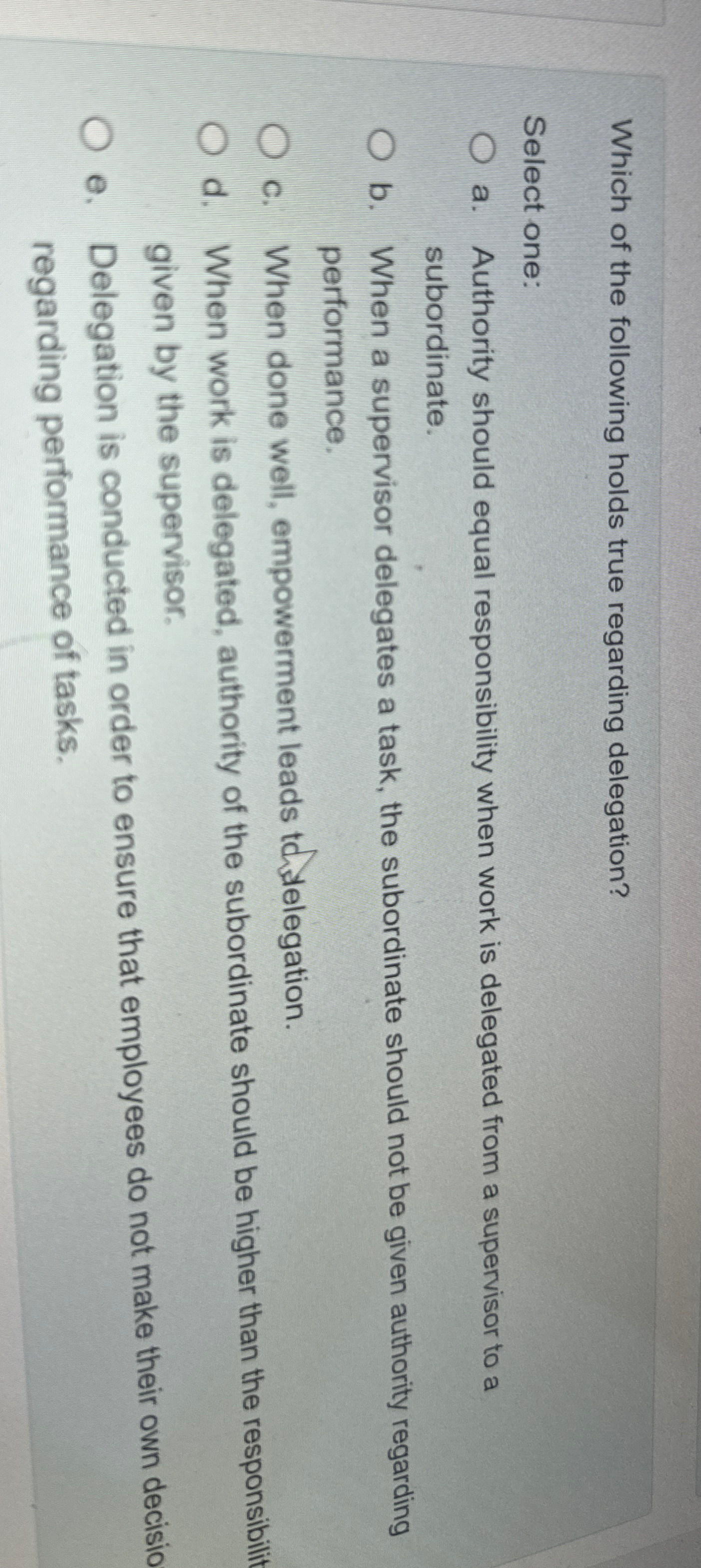 Solved Which of the following holds true regarding | Chegg.com