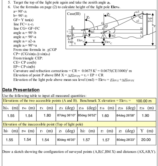 Solved S Trigonometric Leveling Objectives 1. To become | Chegg.com