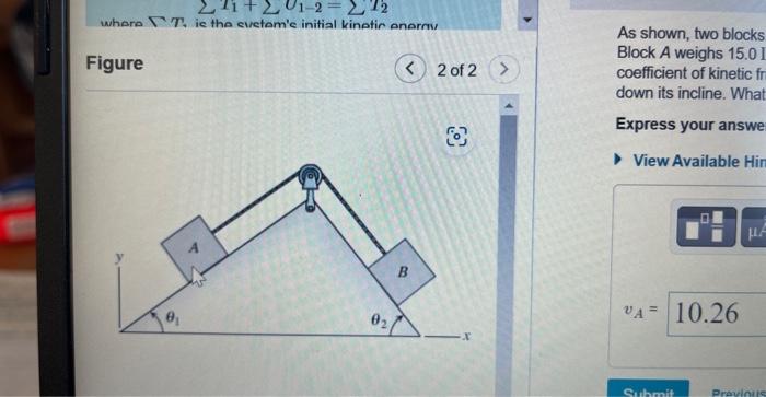 Solved Figure Part BAs shown, two blocks, resting on | Chegg.com