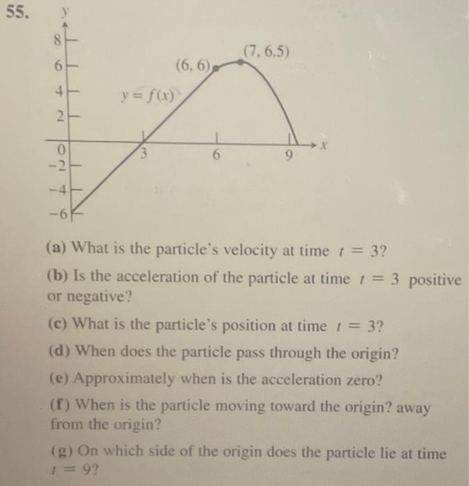 (a) What is the particle's velocity at time t=3 ? (b) | Chegg.com