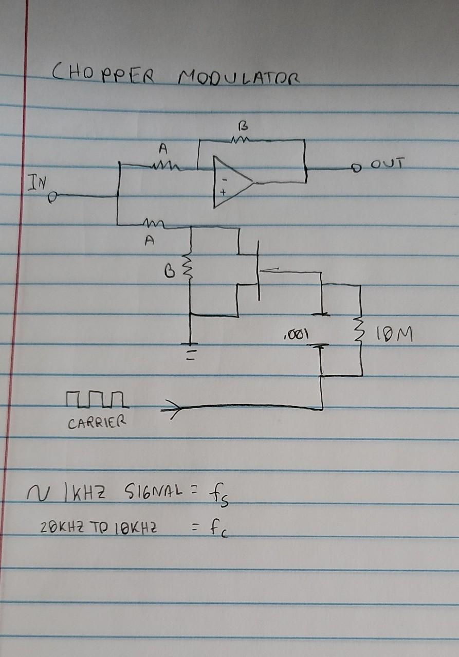 Hello, I am designing an AM transmitter and need help | Chegg.com