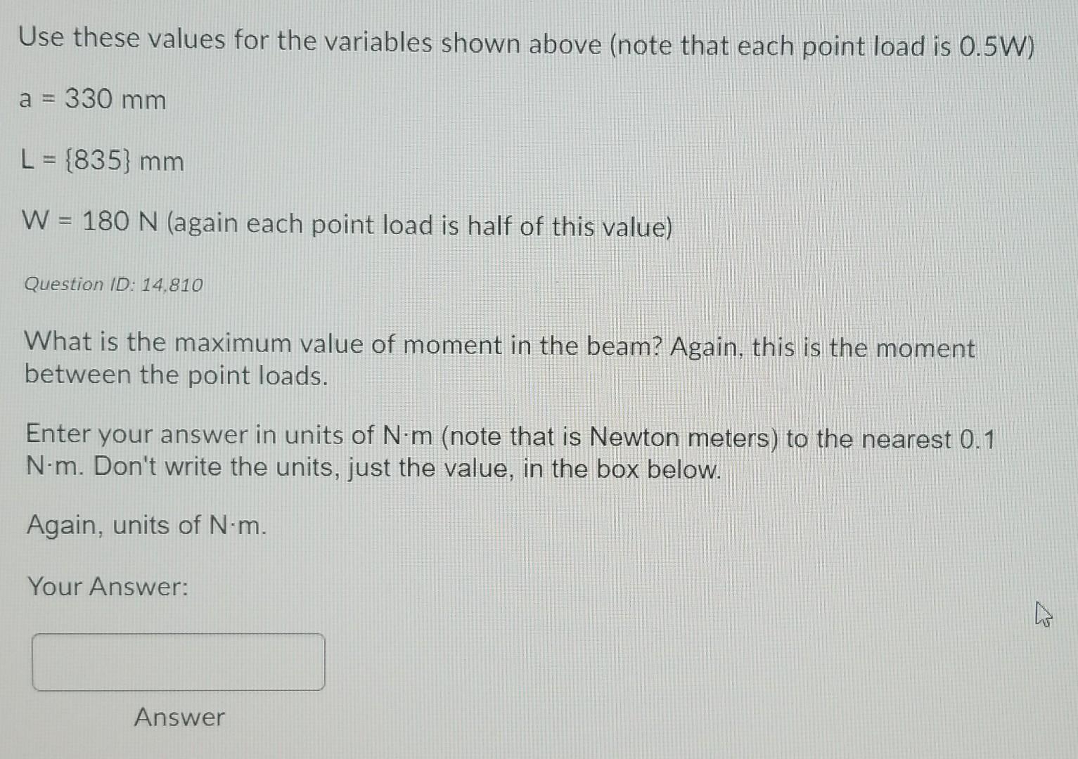 Solved The beam we will be testing is in a loading | Chegg.com