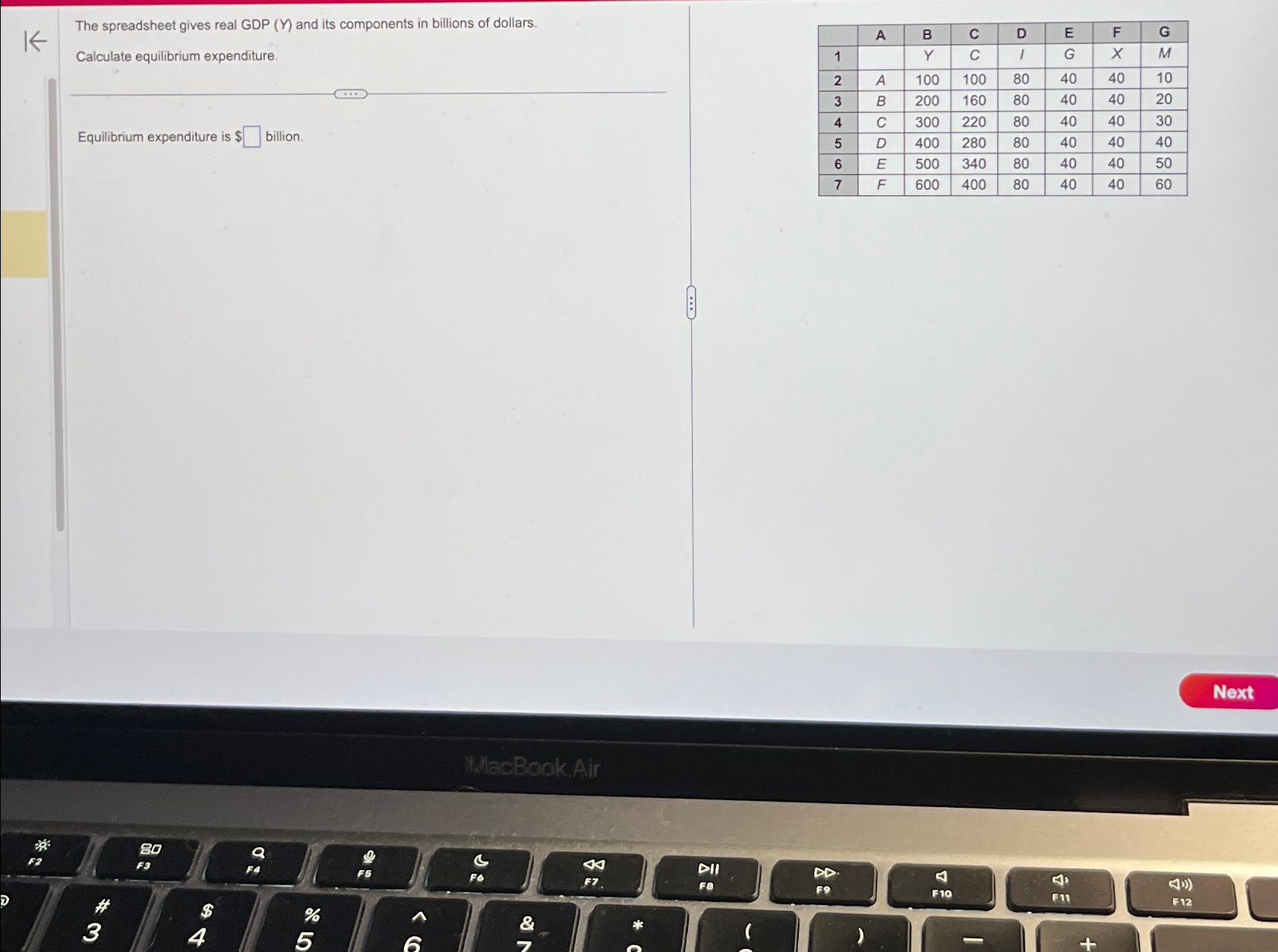 Solved The spreadsheet gives real GDP ( Y ) ﻿and its | Chegg.com