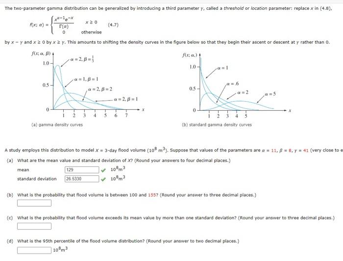 Solved x 20 Γ(α). 0 The two-parameter gamma distribution can | Chegg.com