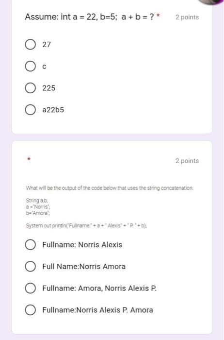 Solved 2 Points The Scanner Class Is Used To Get User Input