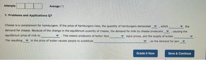 Solved Attempts Average / 1 7. Problems and Applications Q7 | Chegg.com