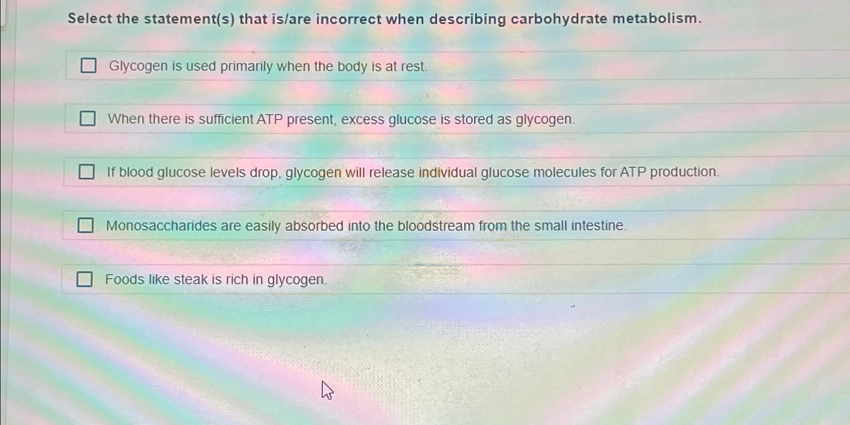 Solved Select the statement(s) ﻿that is/are incorrect when | Chegg.com