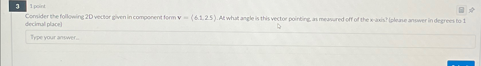 Solved 3 1 ﻿pointConsider the following 2D vector given in | Chegg.com