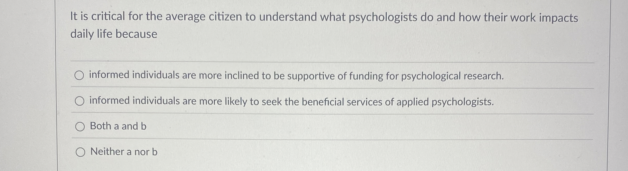 Solved It is critical for the average citizen to understand | Chegg.com