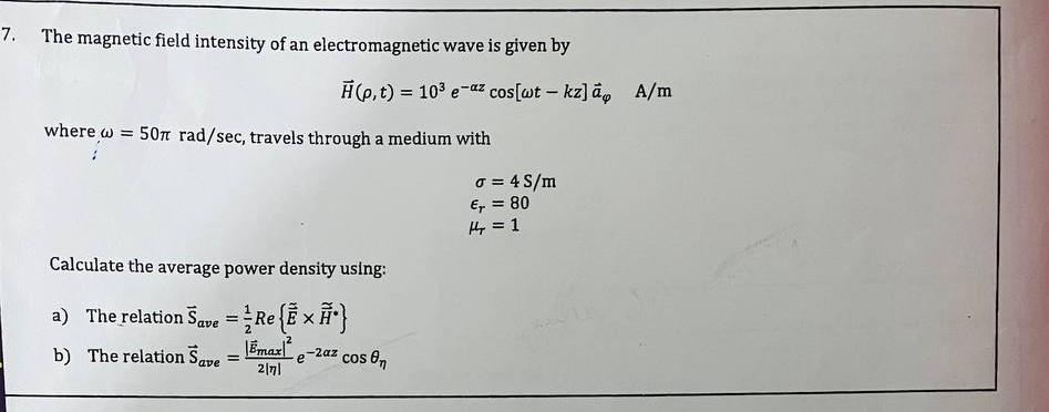 Solved The magnetic field intensity of an electromagnetic | Chegg.com