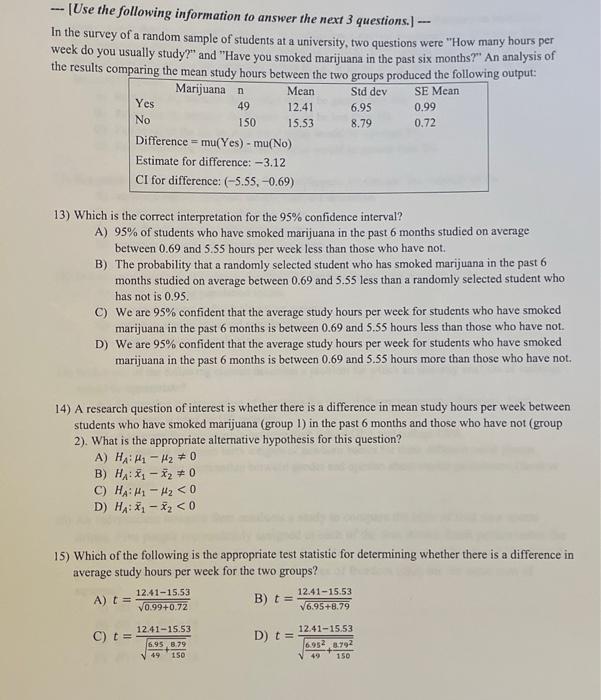 Solved - [Use the following information to answer the next 3 | Chegg.com