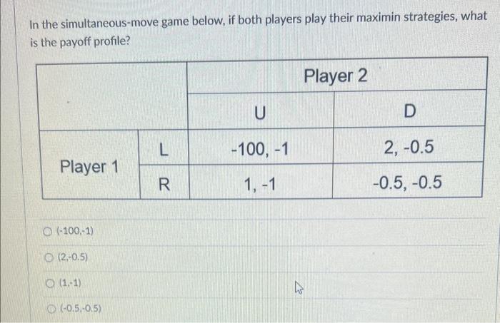 Solved Consider a simultaneous-move integer game between two | Chegg.com