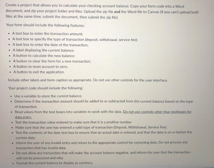Solved . . Create a project that allows you to calculate | Chegg.com