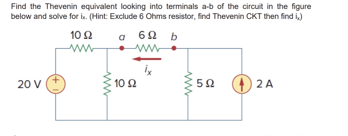 Solved Find the Thevenin equivalent looking into terminals | Chegg.com
