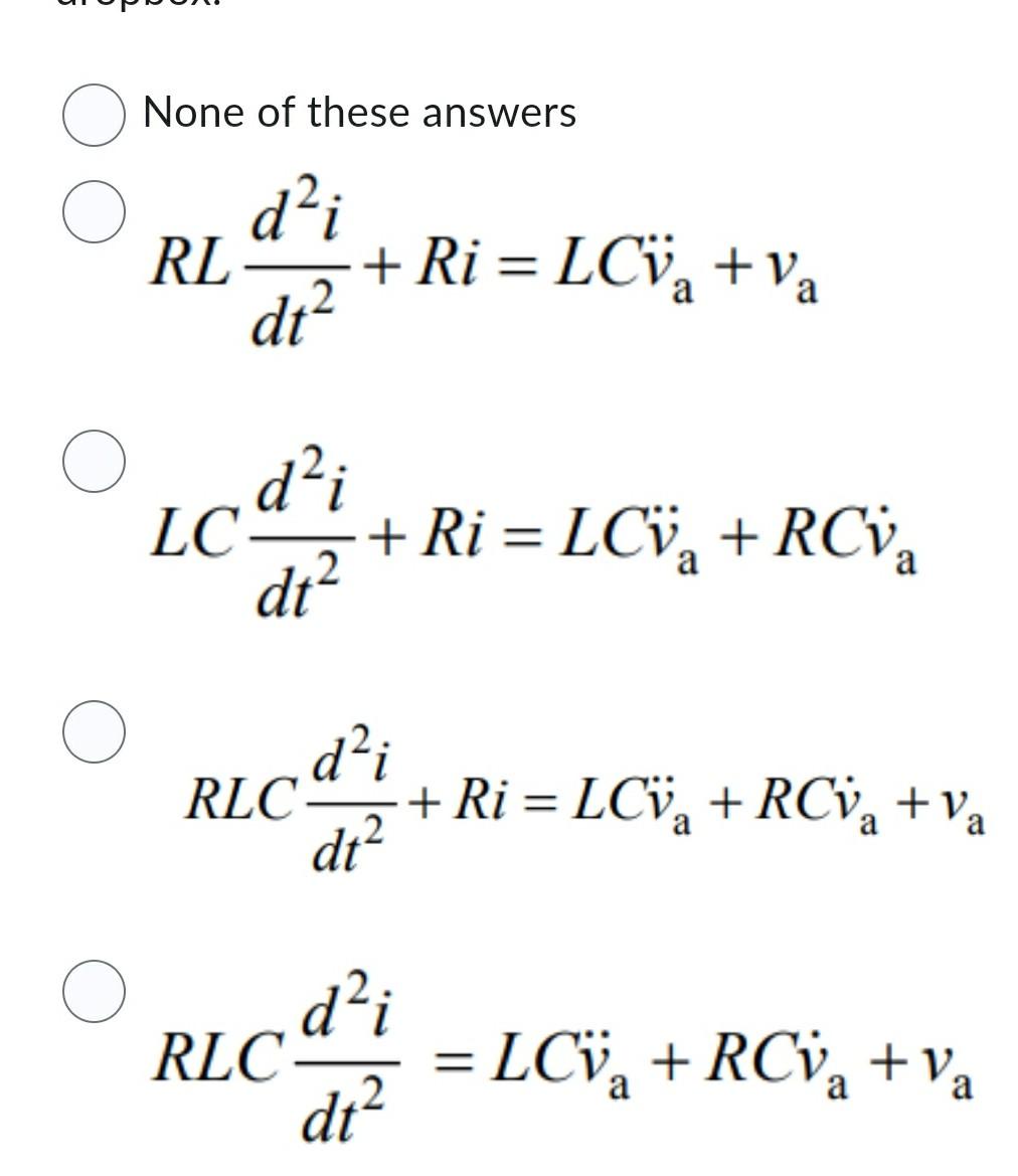 Solved Using the LOOP METHOD, which of the followin equation | Chegg.com