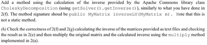 Solved Task 2. Implementation of MyMatrix class In this part | Chegg.com