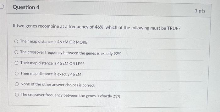 Solved Consider three genes A, B, and C. The map distance | Chegg.com