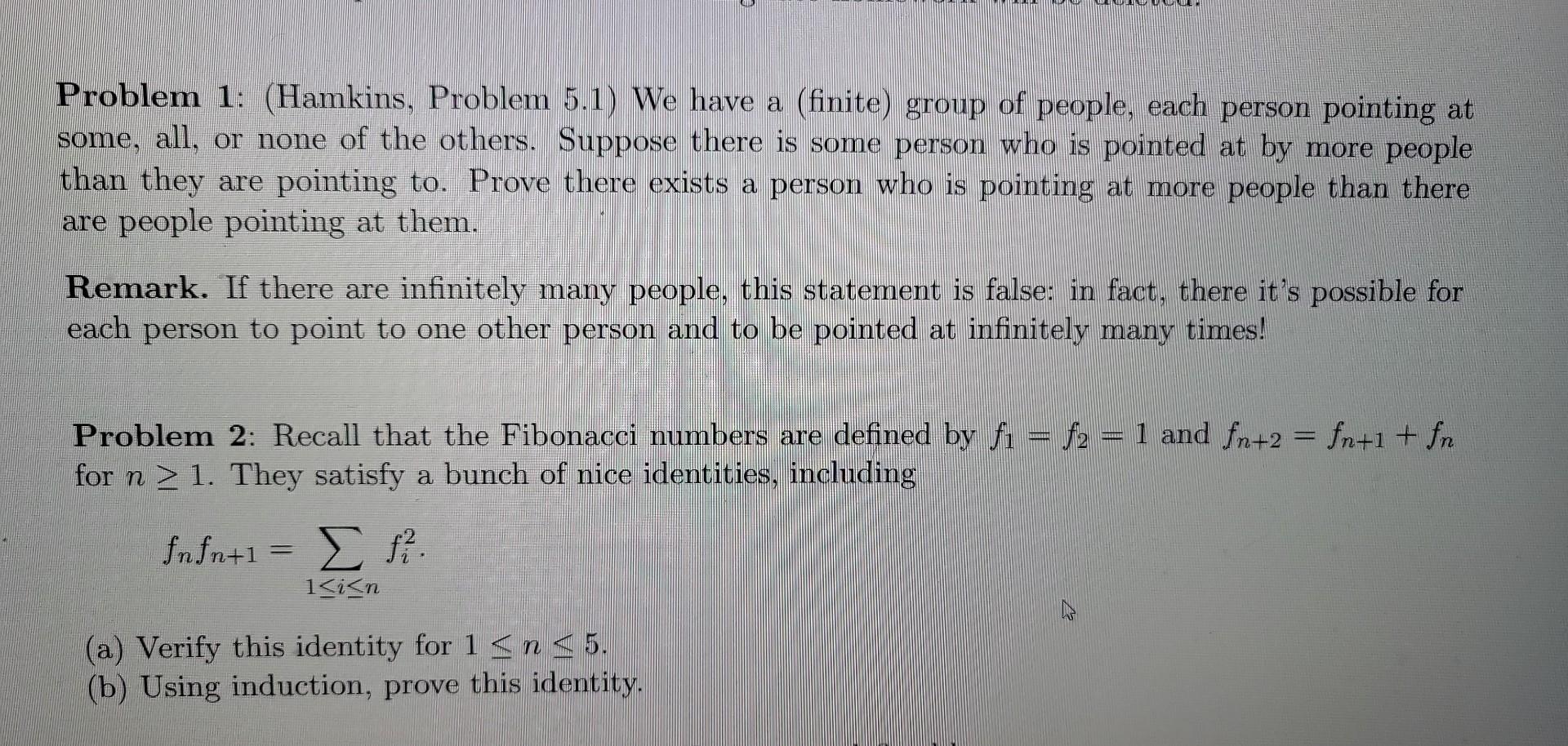 Solved Problem 1: (Hamkins, Problem 5.1) We have a (finite) | Chegg.com