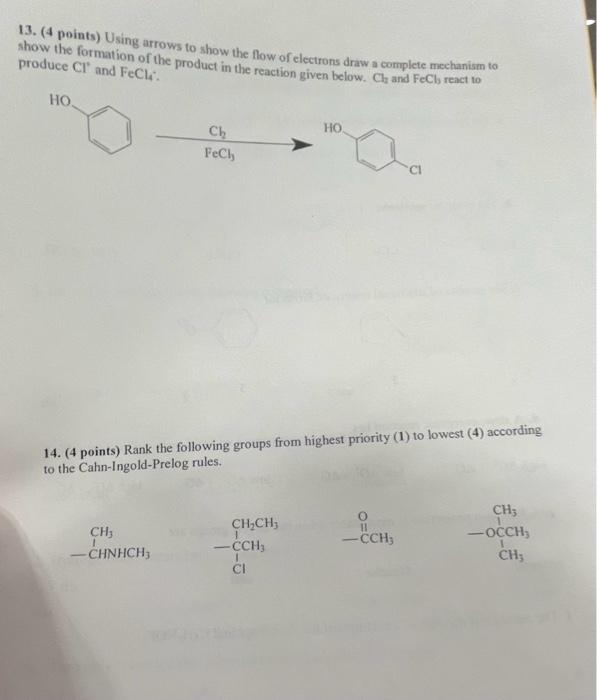 Solved 13. (4 points) Using arrows to show the flow of | Chegg.com