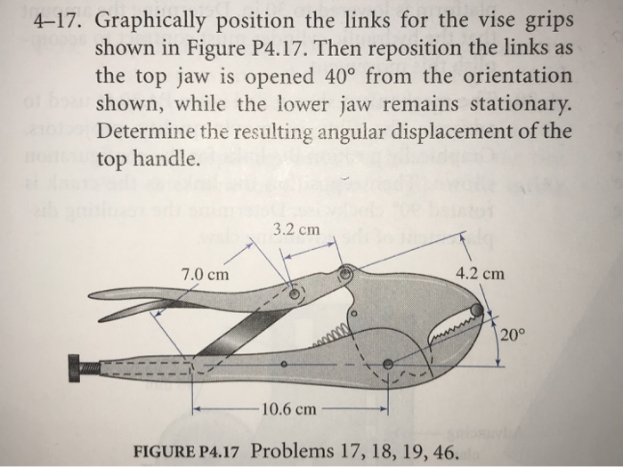 Solved 4-17. Graphically position the links for the vise | Chegg.com